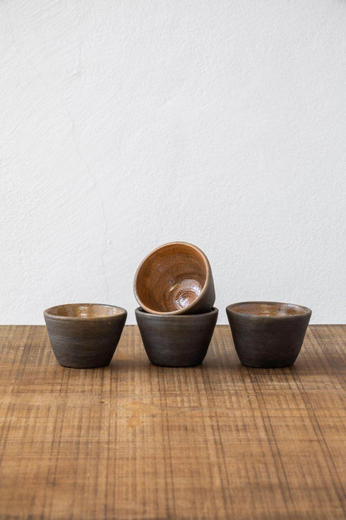 Inner Glazed Clay Copita | Handcrafted Mezcal Clay Cups | Wool+Clay