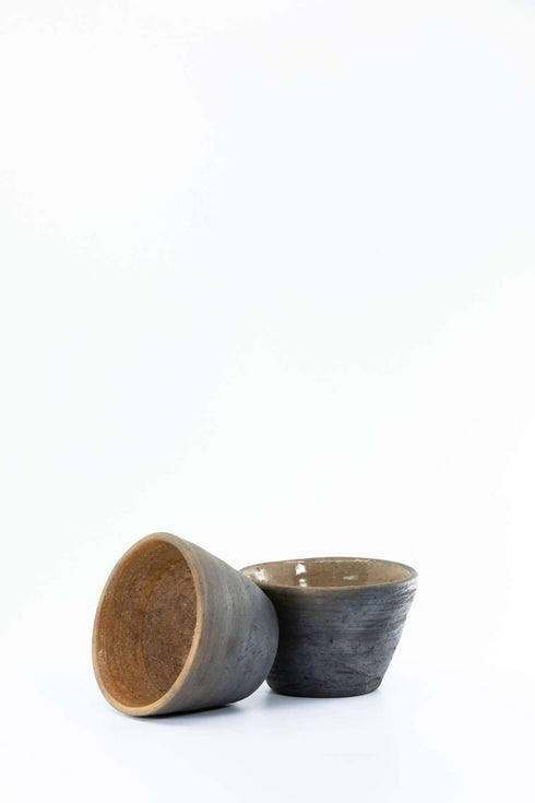 Inner Glazed Clay Copita | Handcrafted Mezcal Clay Cups | Wool+Clay