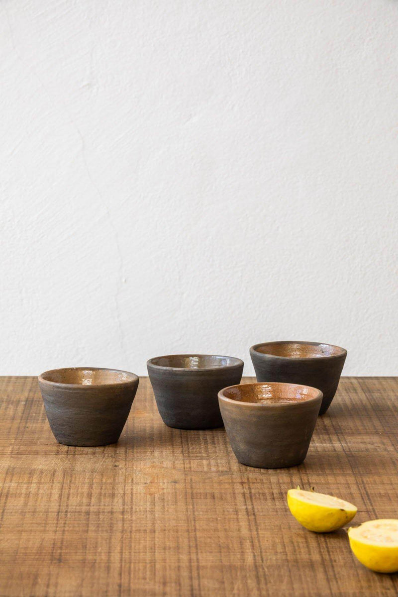 Inner Glazed Clay Copita | Handcrafted Mezcal Clay Cups | Wool+Clay