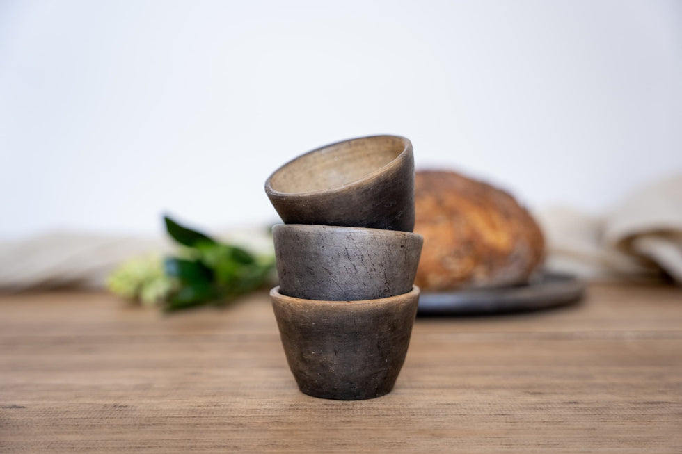 Inner Glazed Clay Copita | Handcrafted Mezcal Clay Cups | Wool+Clay