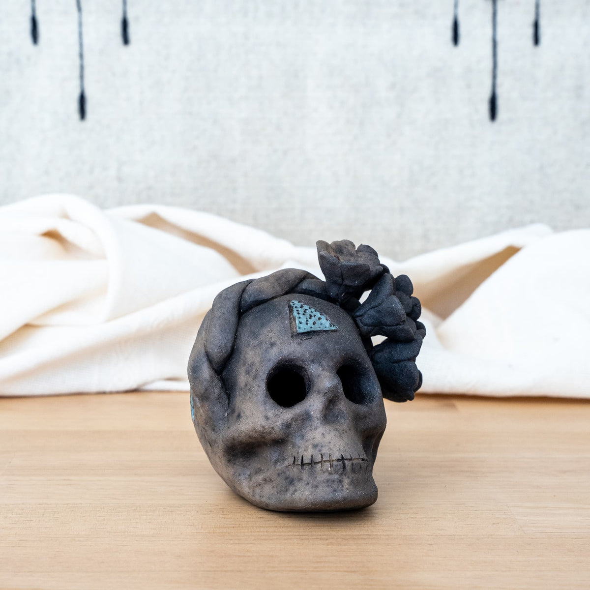 The Blue Intuition Clay Skull | Wool+Clay